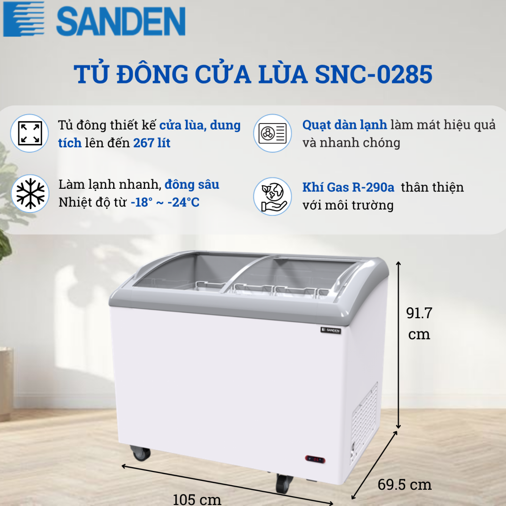 Tủ Đông Sanden 1563 Lít SFM-1505 - Sanden Intercool Việt Nam