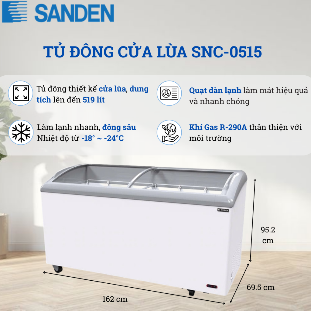 Tủ Đông Sanden 1563 Lít SFM-1505 - Sanden Intercool Việt Nam